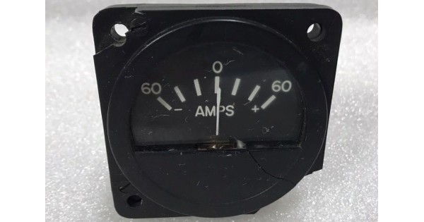12-1200-2,, Twin Cessna Aircraft 60A Ammeter / Amps Indicator - 21640