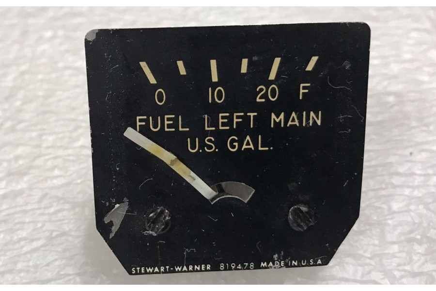 441350, 819478, Piper Aircraft Left Tank Fuel Quantity Cluster Gauge ...