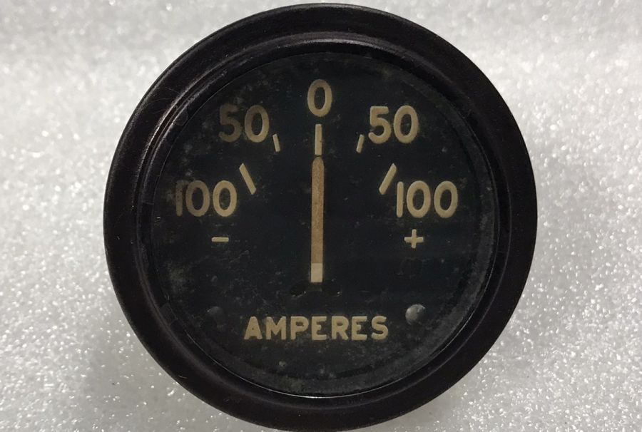 23857-00, 23857-000, PA-23 Piper Apache 100A Ammeter / Amps Indicator ...