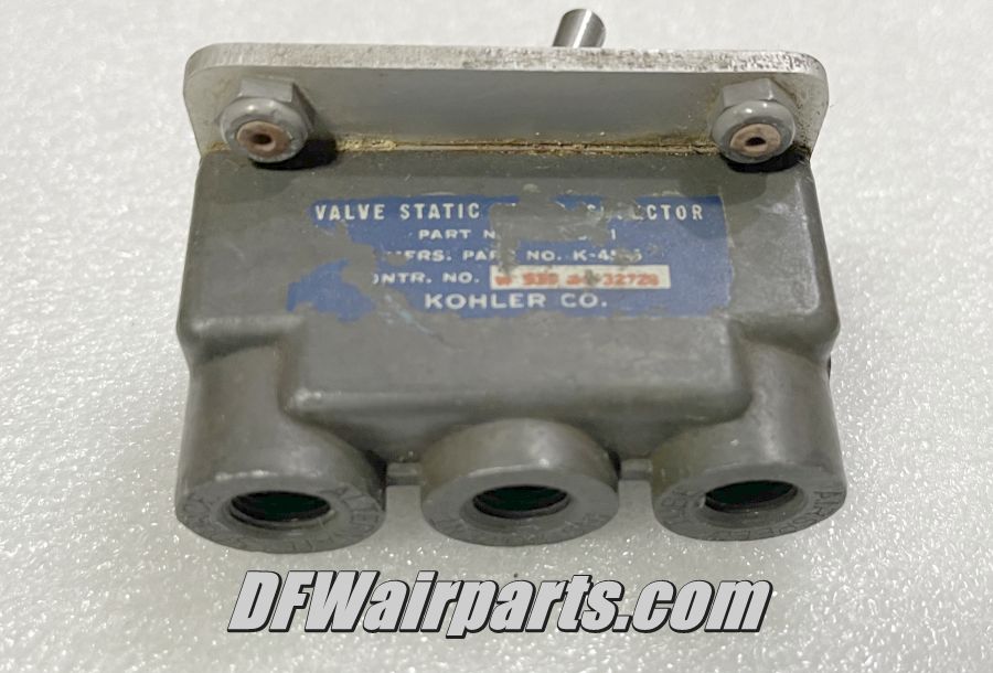K-4566, AN5831-1, Vintage Kohler Aircraft Static Pressure Selector ...