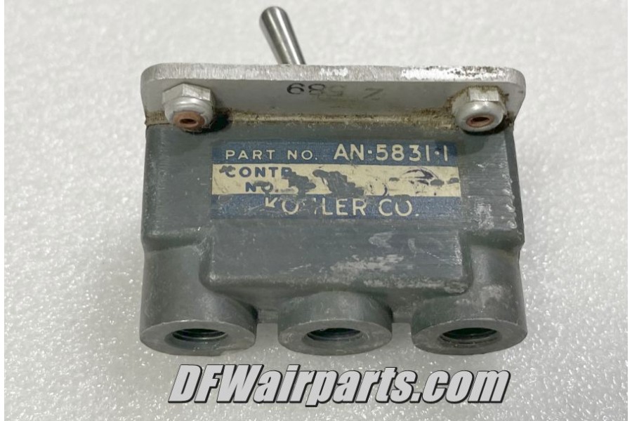 K-4566, AN5831-1, Kohler Aircraft Static Pressure Selector Valve - 24198