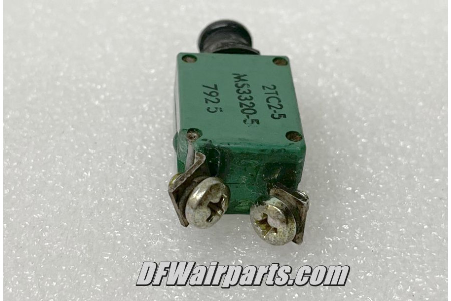 2TC2-5, MS3320-5, 5A Slim Klixon Aircraft Circuit Breaker - 23380