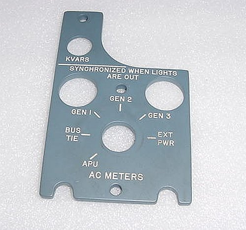 Boeing Electric Power EL Light Plate Panel. P/N 10-60725-1226.