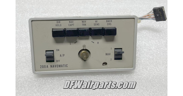 Cessna Aircraft / ARC Avionics 200A Navomatic Autopilot Controller Face ...