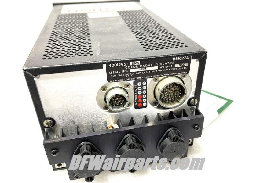 IN2027A , 4001295-2701, Bendix Aircraft Color Weather Radar Indicator ...