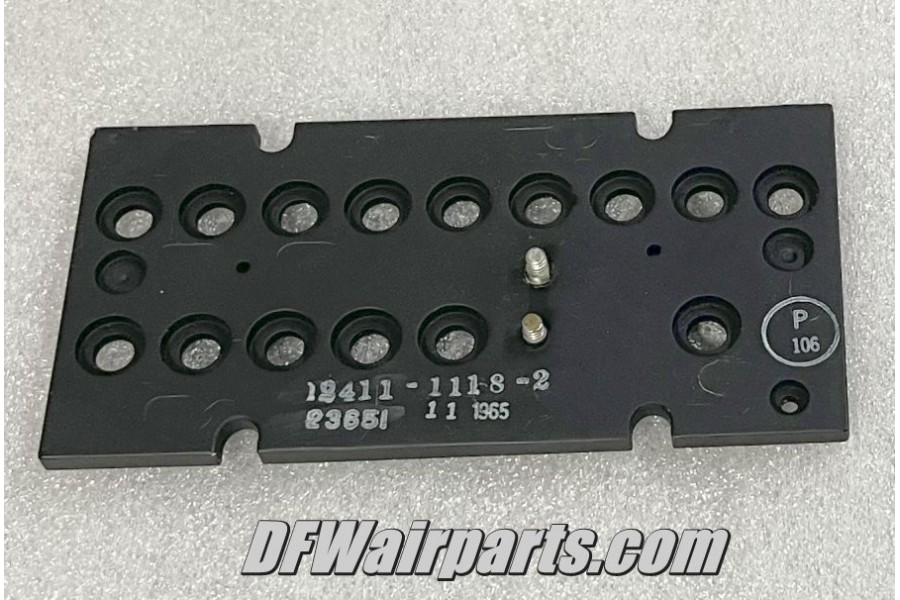 5072404-3, 12411-1118-2, Cessna Aircraft Nos Audio Panel EL Light Plate ...