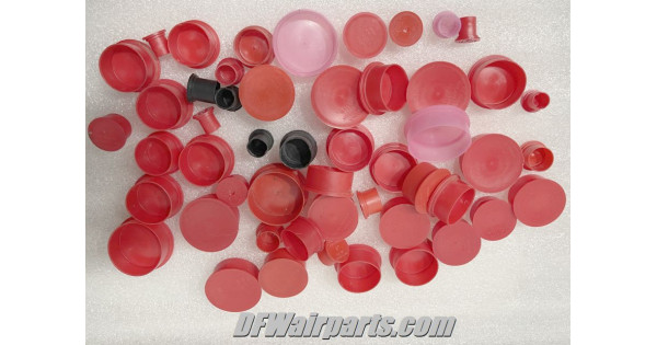 NAS820-24, NAS813-18, Lot of Aircraft Tube / Hose / Connector Plug Dust ...